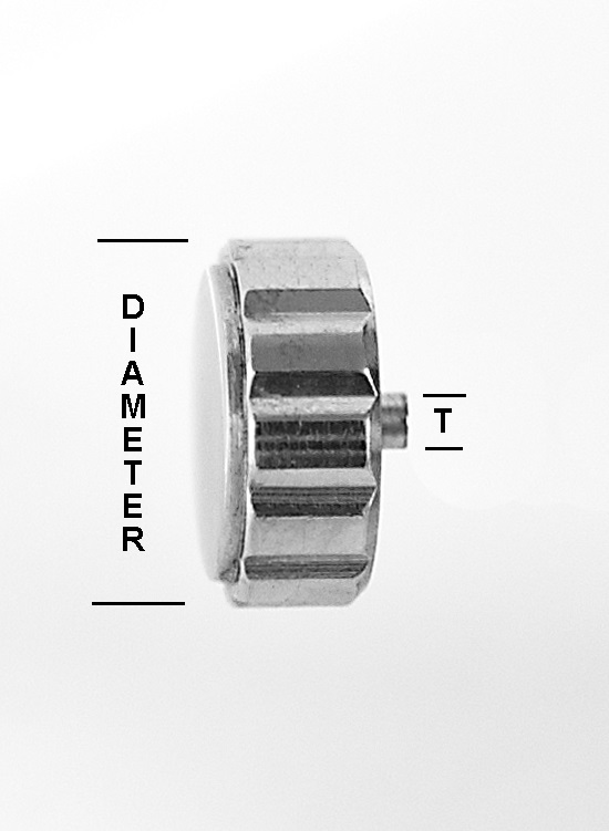 Waterproof Crowns, Stainless Steel, Short Pipe - Leosics.co.uk